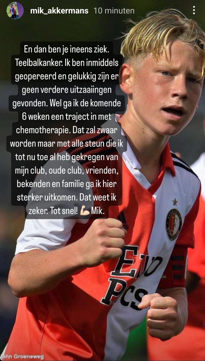Feyenoord Youth Watcher on Twitter: "Statement van Feyenoord-toptalent Mik Akkermans (14) over ...