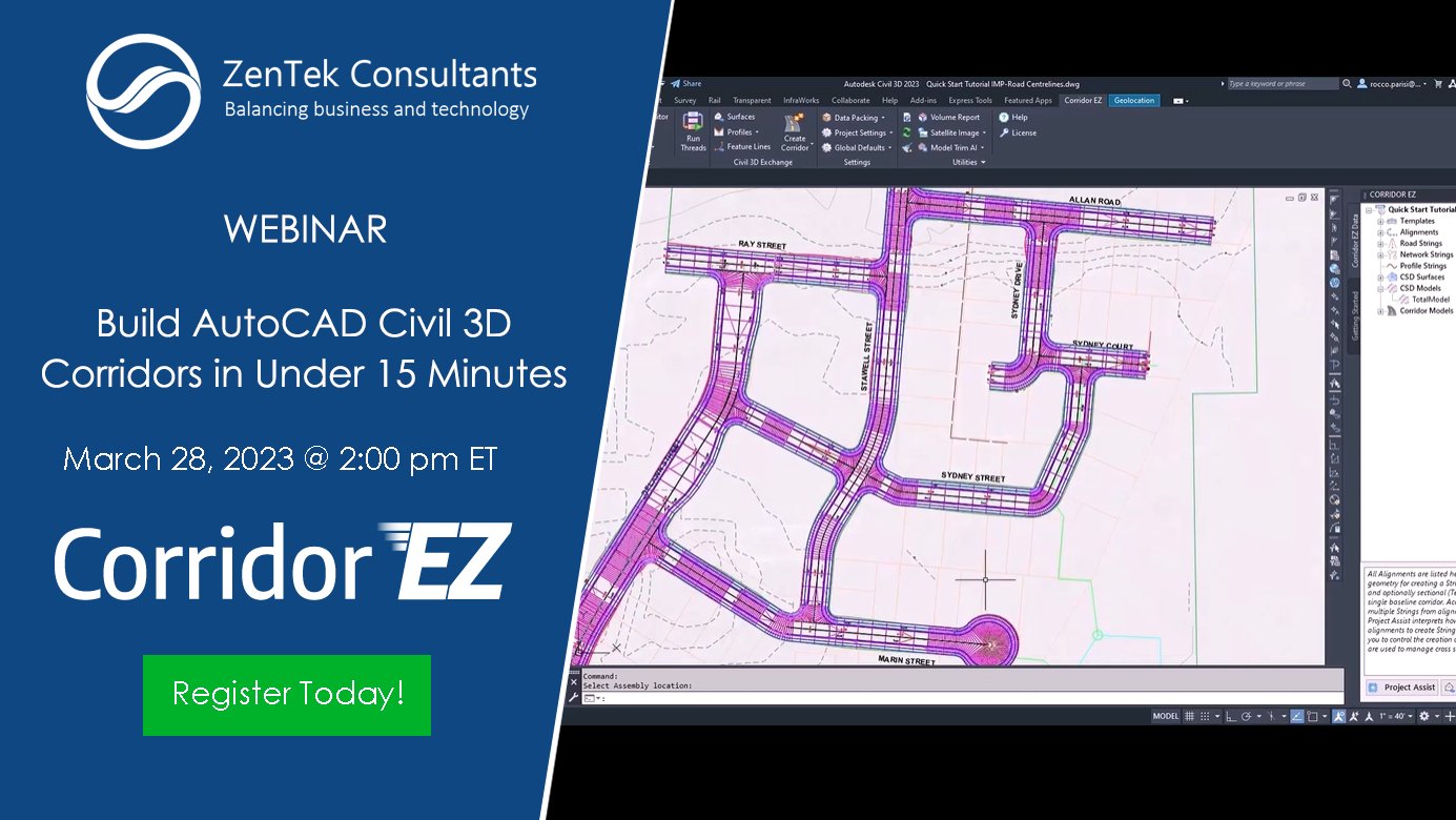 ZenTek Consultants on Twitter: "Frustrated with how long it takes to create corridors in AutoCAD ...