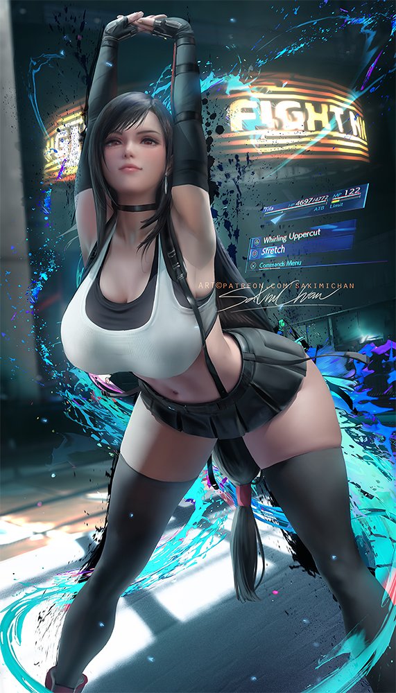 ティファ・ロックハート 「Tifa stretch 」|SakimichanArt @のイラスト