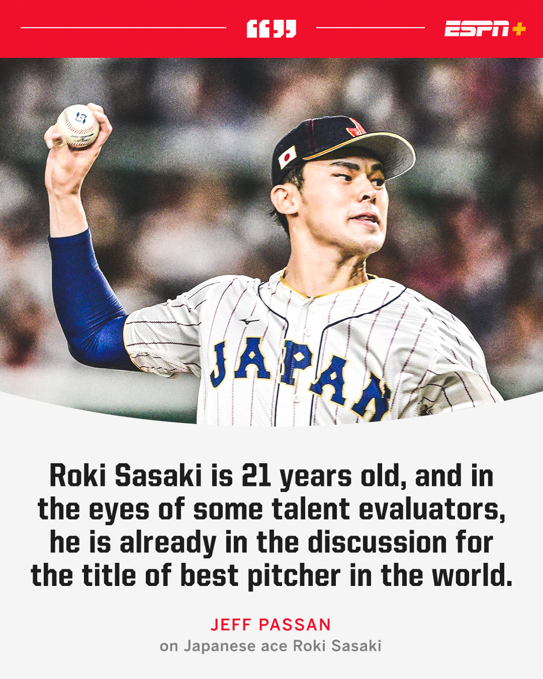 ESPN on Twitter: "Meet baseball's next great ace: Roki Sasaki 👑 More from @JeffPassan on ...