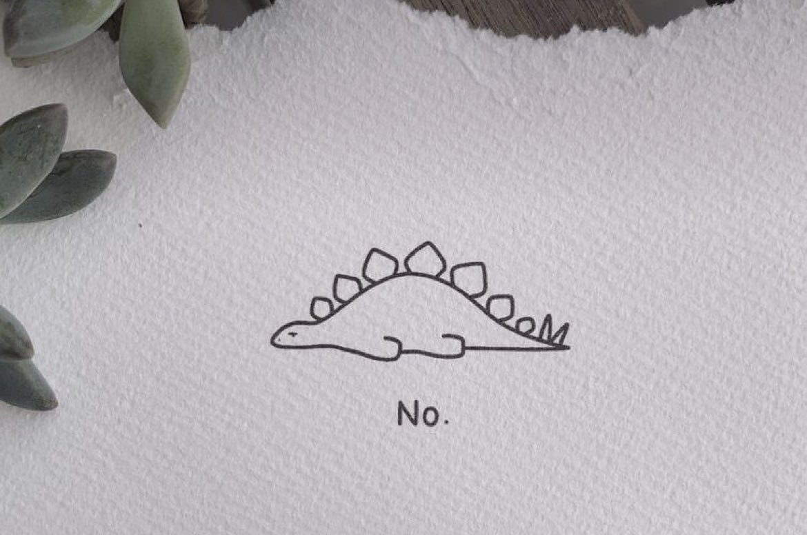 Stegosaurus Outline Tattoo