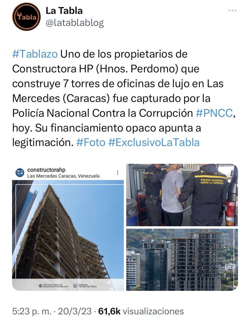 Gabriela Gonzalez on Twitter: "La Tabla habla de la detención de Rafael Perdomo,uno de los ...