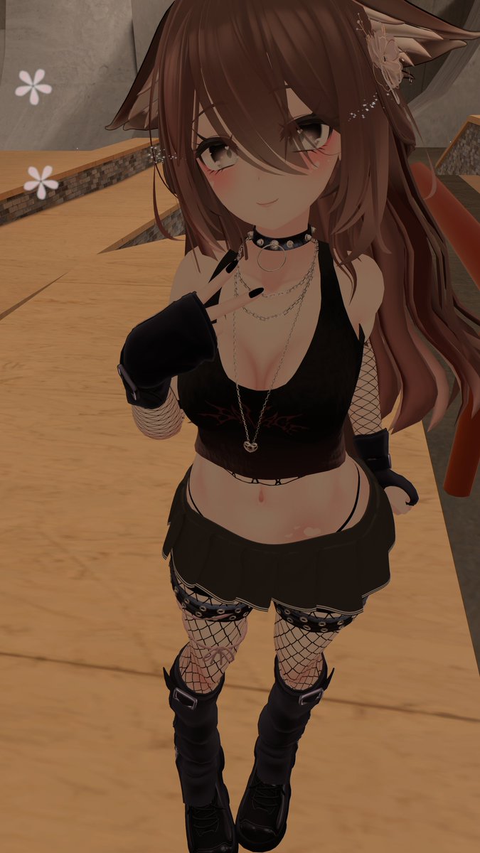 💗 Nami 💗 (Kitsunamii) on Twitter: "Black with a little bit of pink~ 💗🖤 #VRChat"