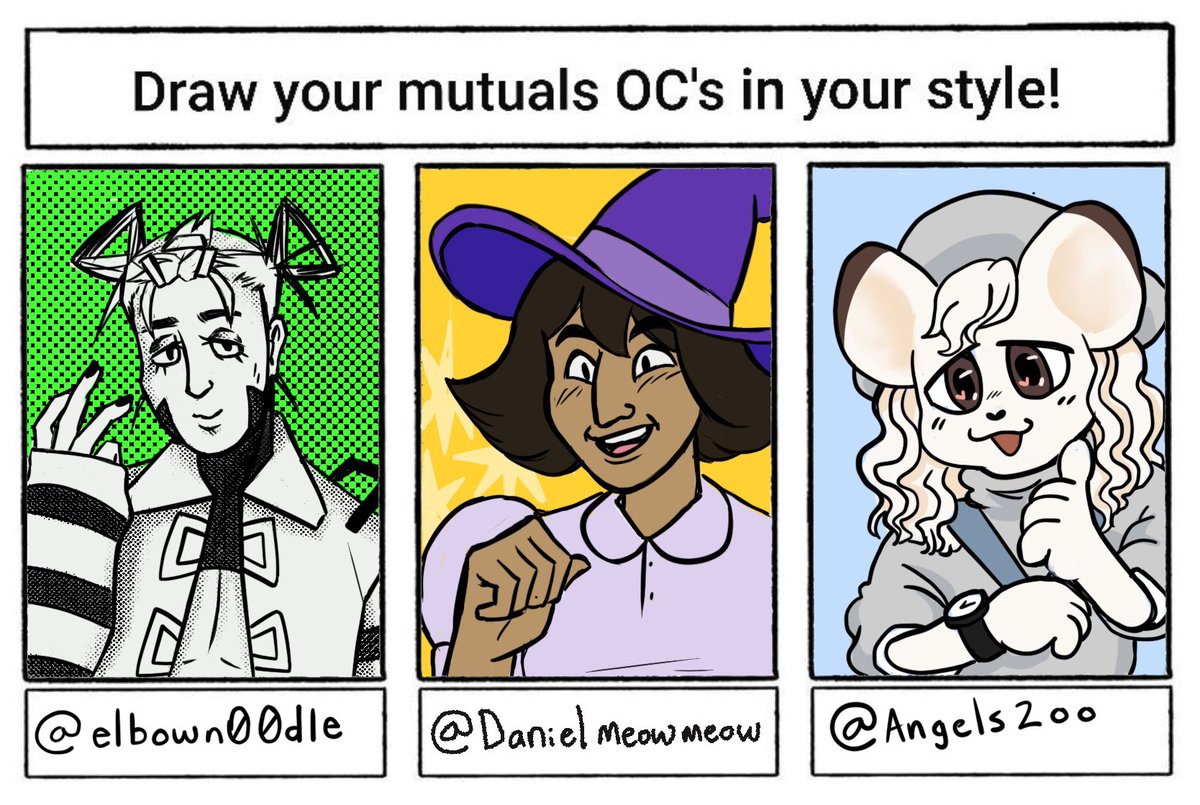 「Drew some ocs :) @elbown00dle @DanielMeowmeow @angels2oo ...