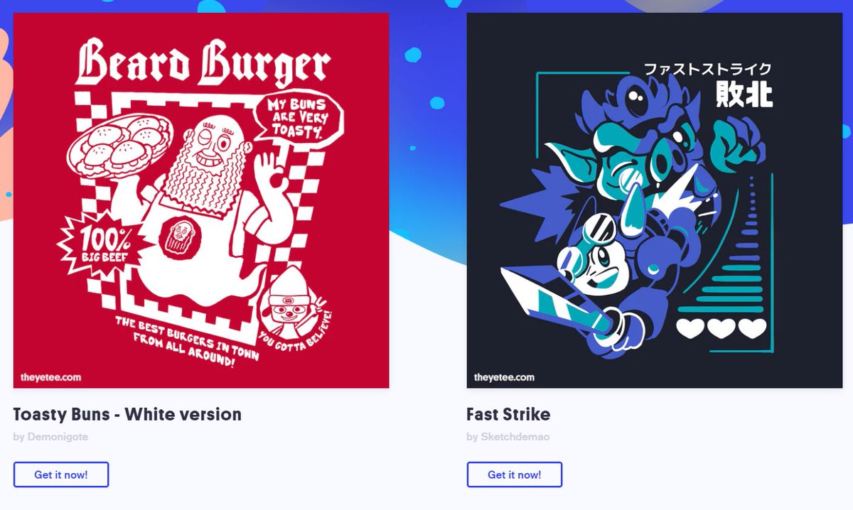 Rocket Knight & Parappa Beard Burger Master Shirts $15 Each via The ...