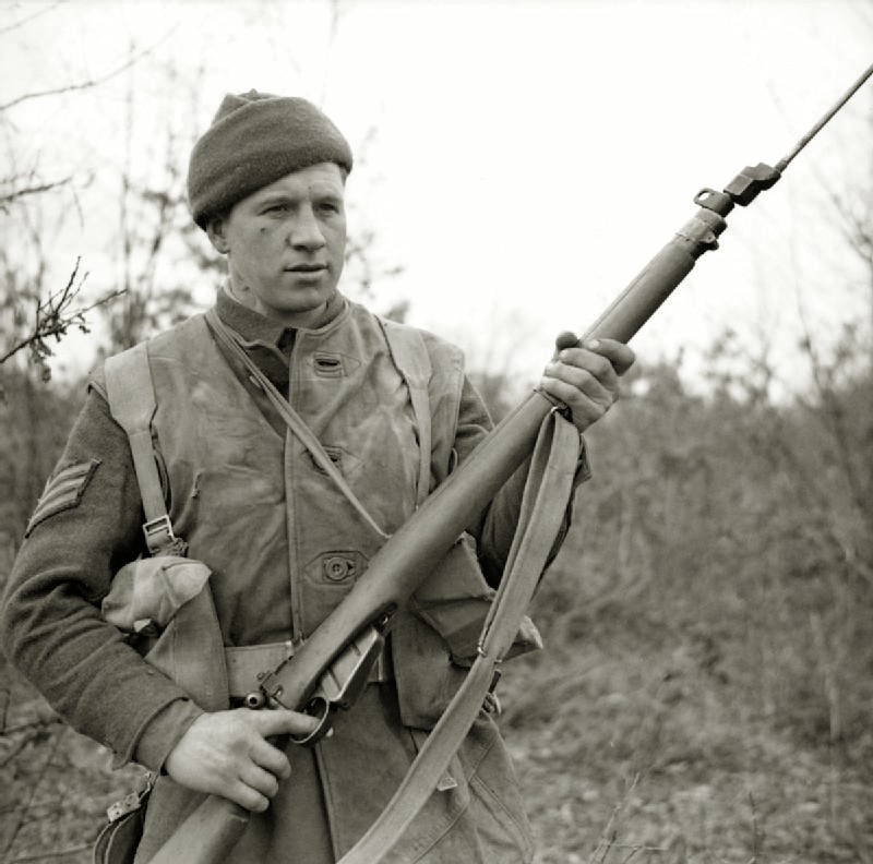 Second World War on Twitter: "Sergeant James S. Dickinson, a section leader with No. 9 Commando ...