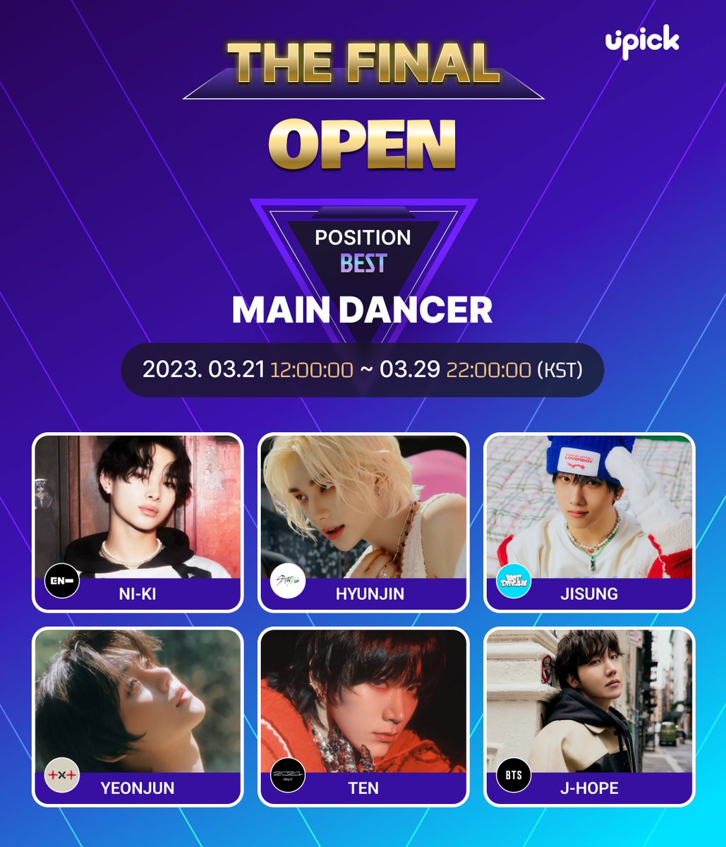UPICK 유픽 on Twitter: "🗳️ Best Main #Dancer Final Vote Open ෆ #ENHYPEN #NI_KI #StrayKids #HYUNJIN ...