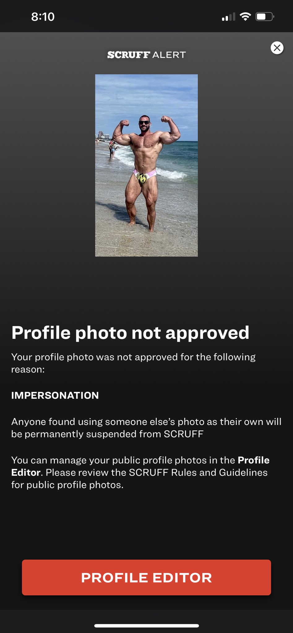 Chase on Twitter: "So I had scruff for a hot second…account got taken down for impersonation. 🆗🆒 ...