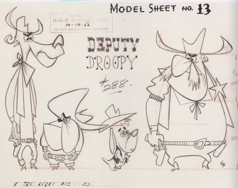 cartoonbrew.com - Animation News on Twitter: "Droopy model sheets drawn by Claude Smith (1942 ...