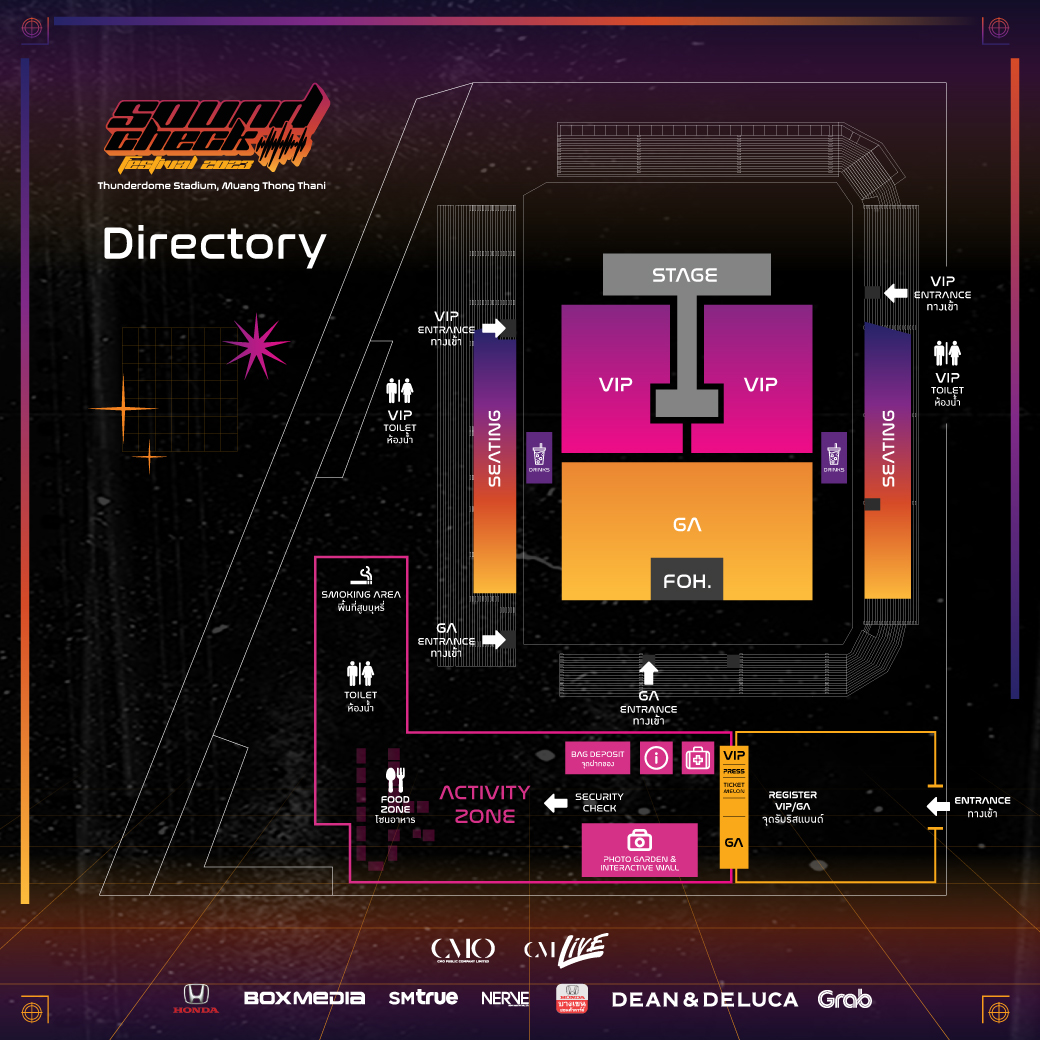 CM Live on Twitter: "Sound Check Festival Site Map 📅 25 มี.ค. 23 🏟 Thunderdome Stadium ...