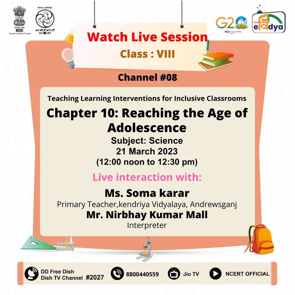NCERT on Twitter: "Watch live interaction with experts for free and enhance your knowledge by ...