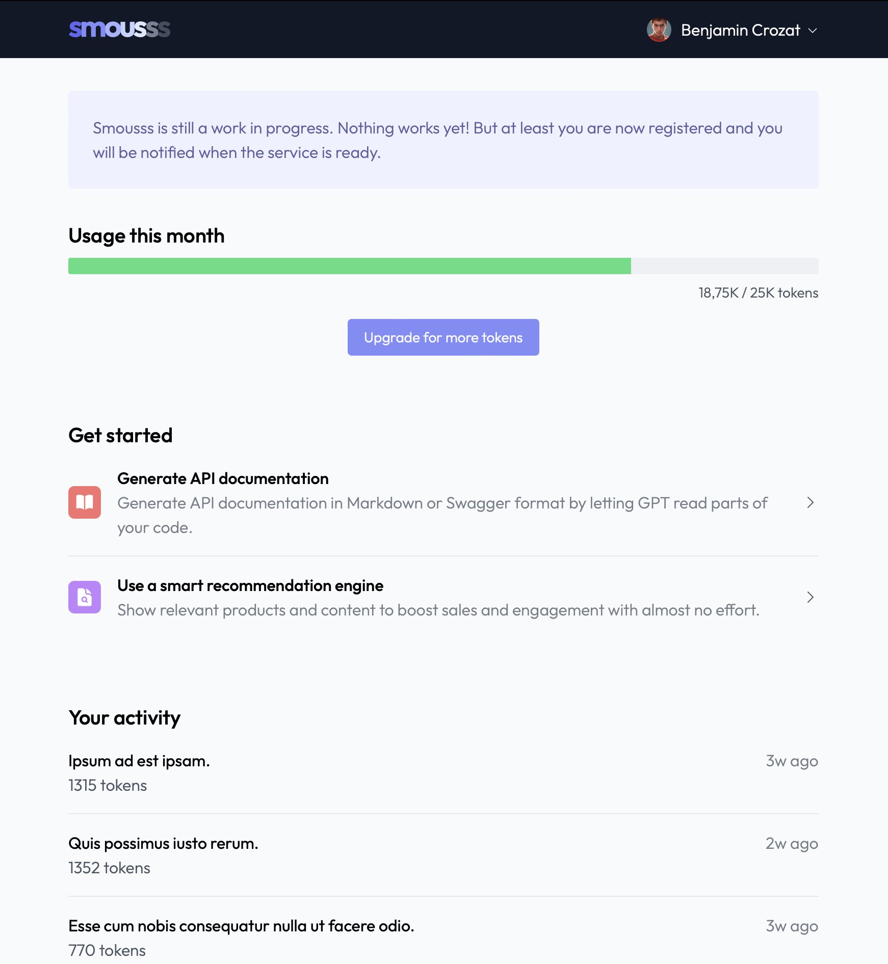 Benjamin Crozat on Twitter: "Smousss is still a WIP. It's live and you can already sign up with ...