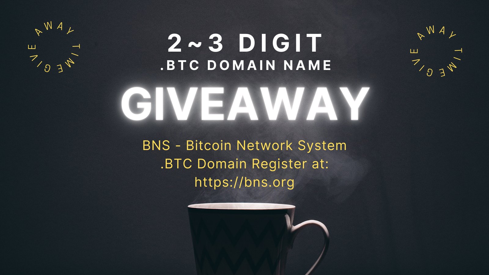 BNS - Bitcoin Network System | .BTC on Twitter: "🎉 1~3-letter #BTC domain whitelist register ...