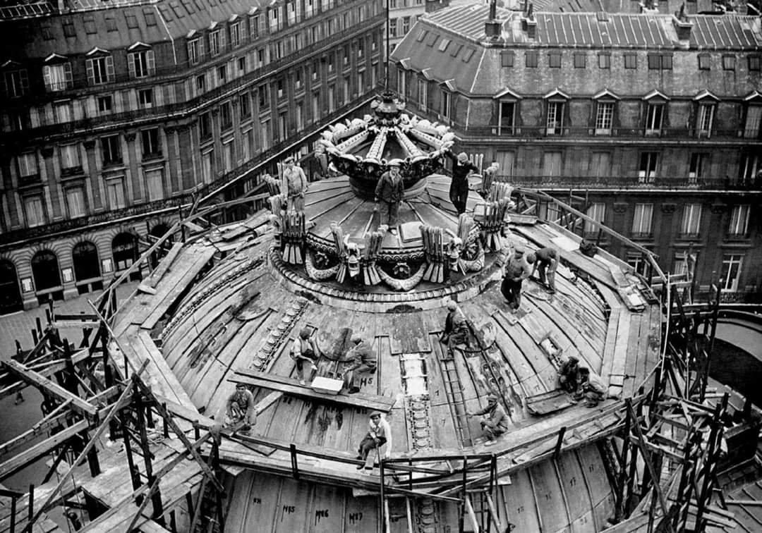 Le dôme de l'Opéra Garnier en rénovation 1930. Paris ²⁸⁵k Paname Paris ...