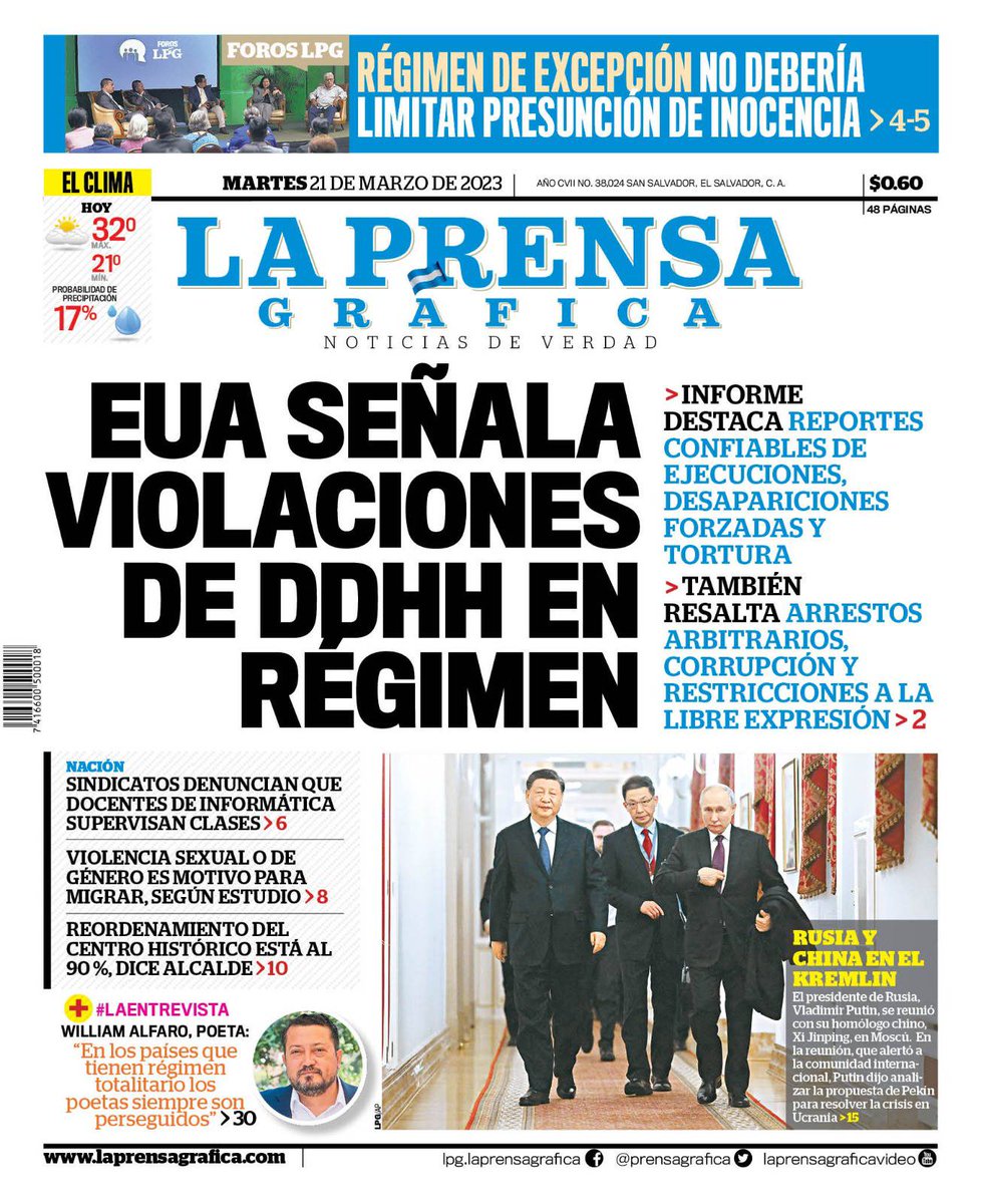 La Prensa Gráfica On Twitter Compartimos La Portadalpg Para La