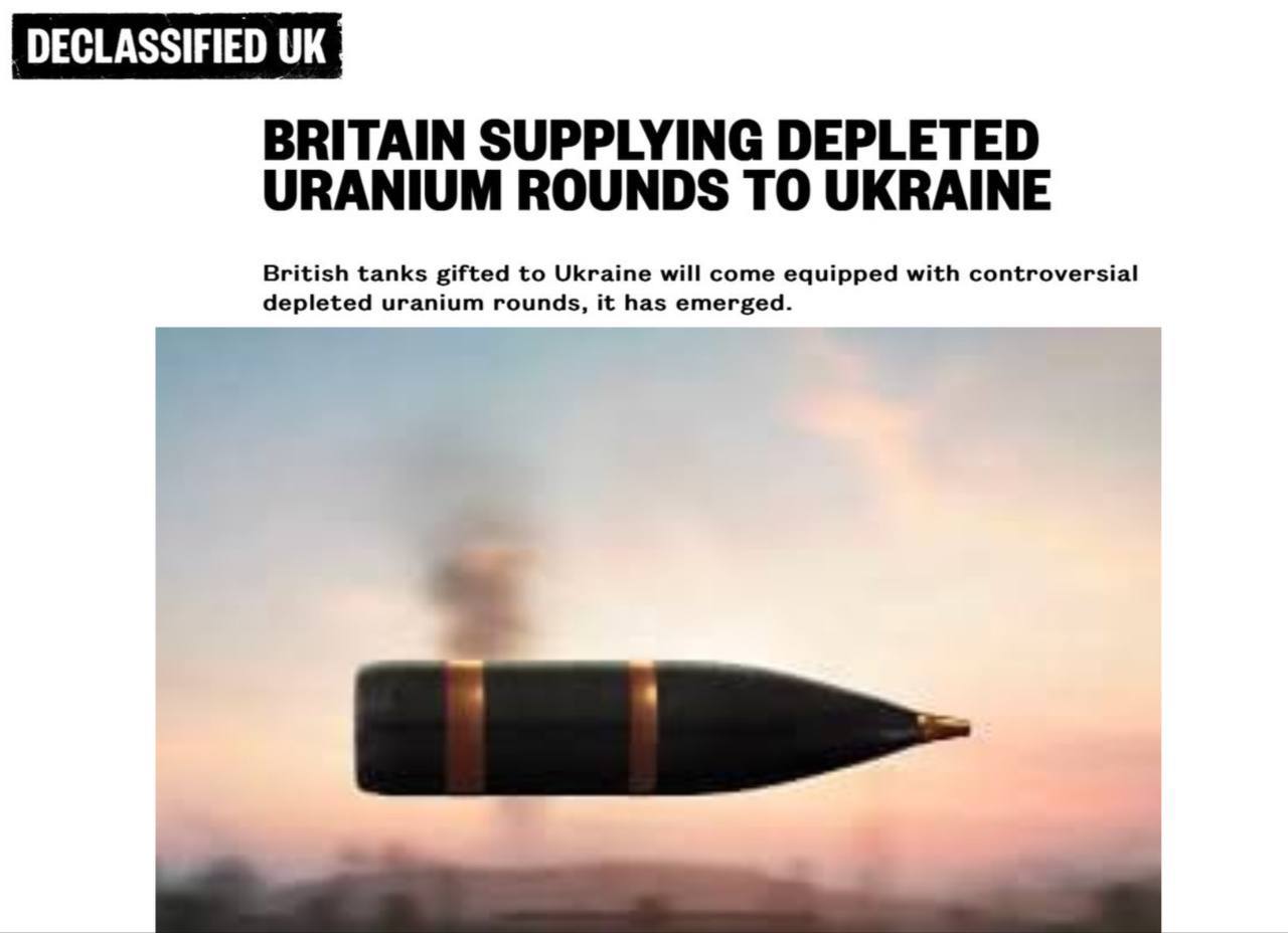 Clash Report on Twitter: "Britain will transfer depleted uranium ammunition to Ukraine. British ...