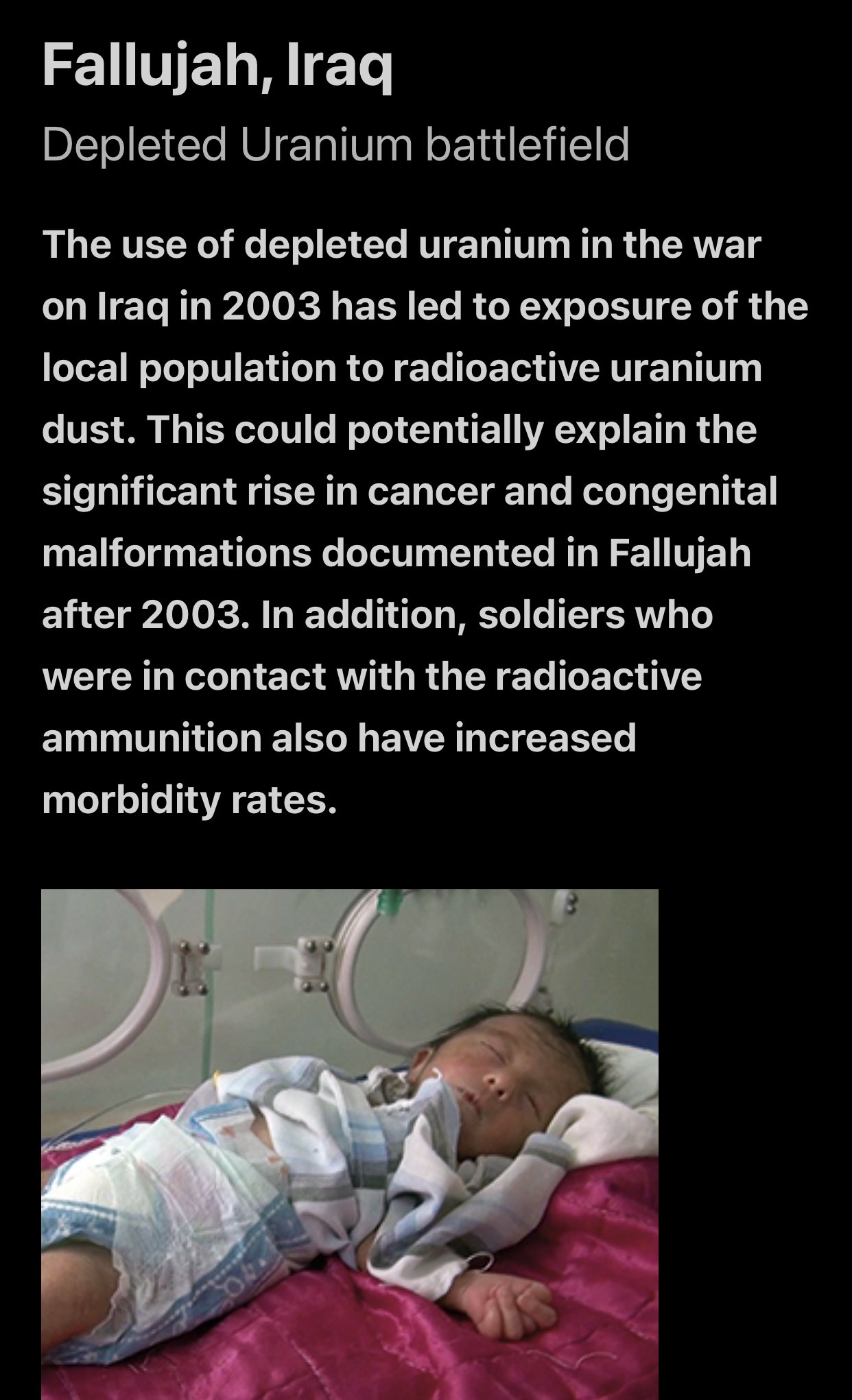Depleted Uranium Birth Defects