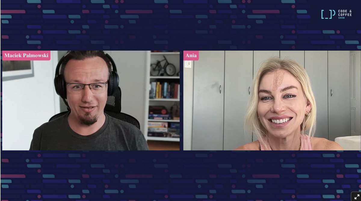 Ania Kubów #JavaScriptGames on Twitter: "Filming for The Code and Coffee Show with amazing host ...
