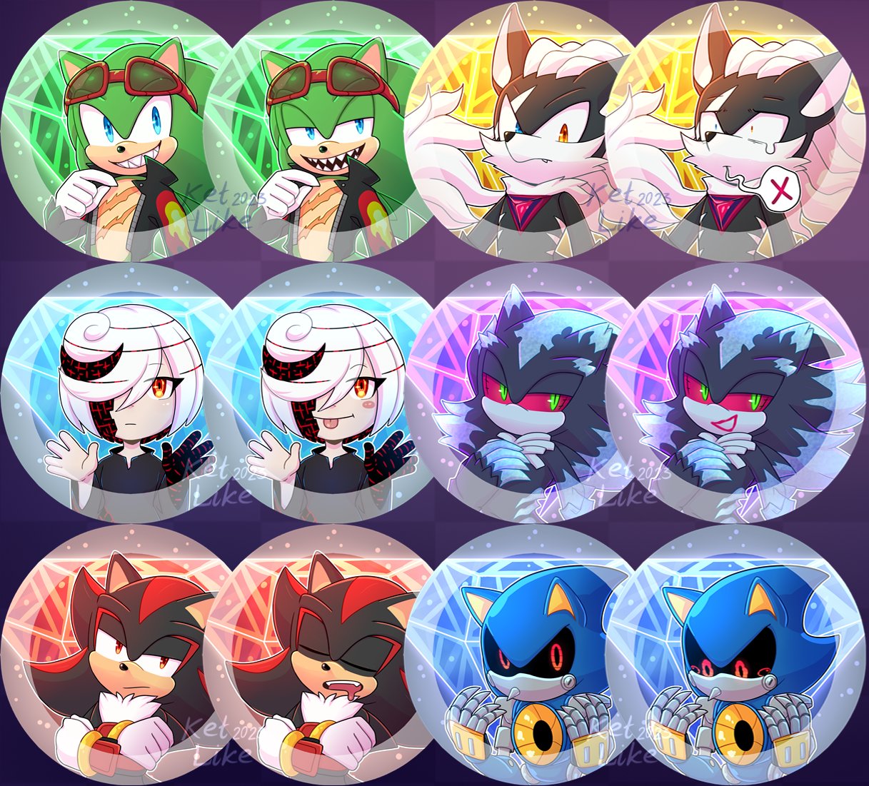 KetLike on Twitter: "And the pins with antags of the franchise... with their meme-y versions =D ...