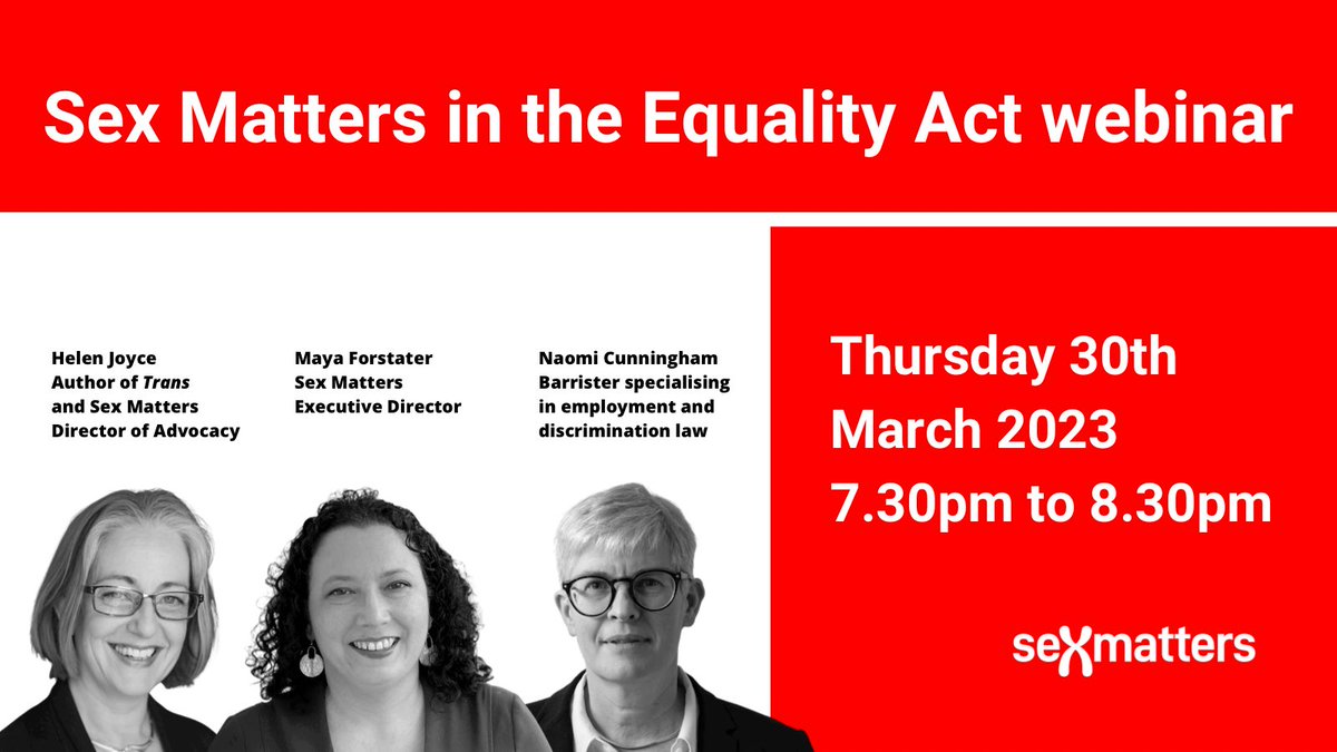 Sex Matters On Twitter Our Director Of Advocacy Helen Joyce Will Be