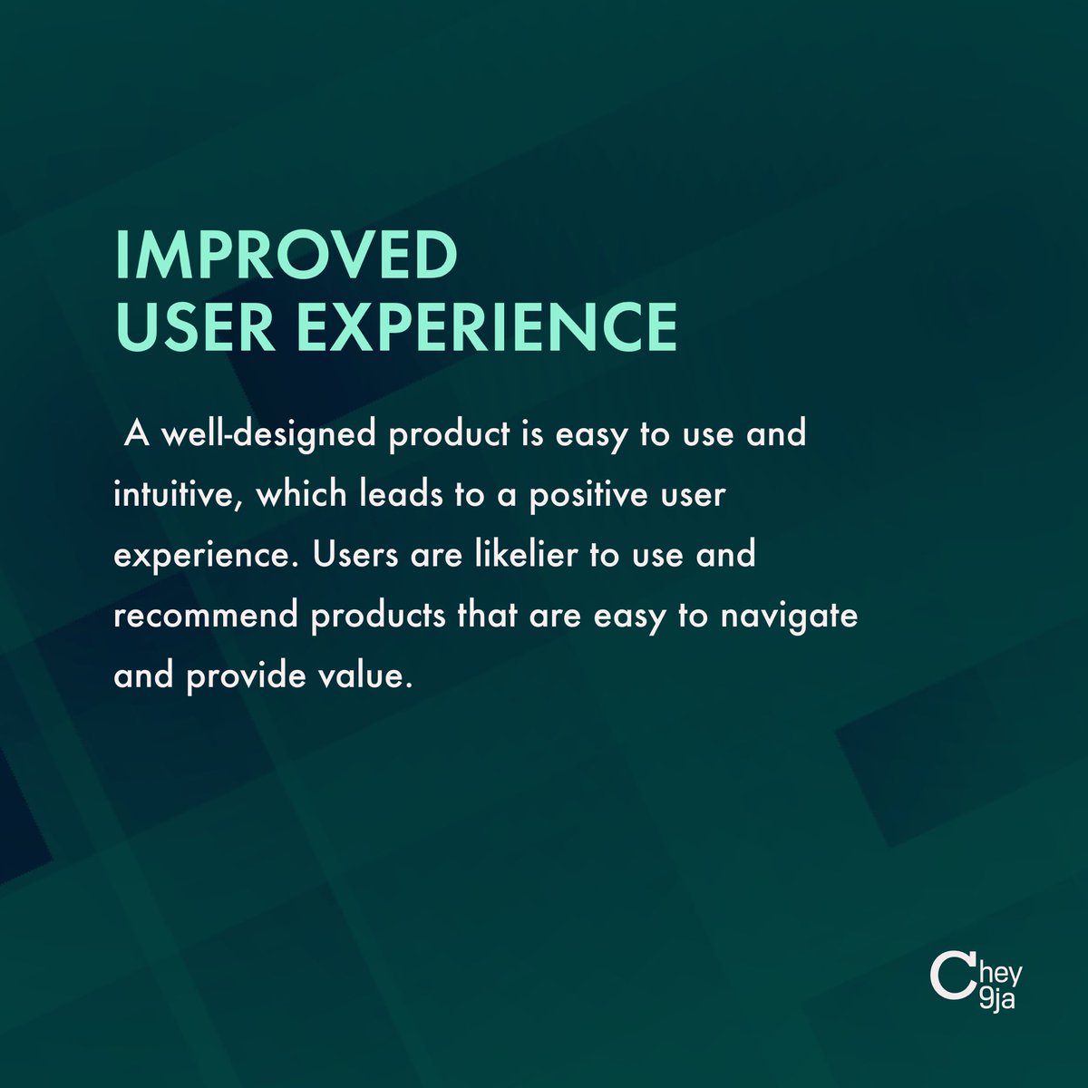 Benefits of a well designed product. A thread 🧵 - Chiedu Okpala | Rattibha