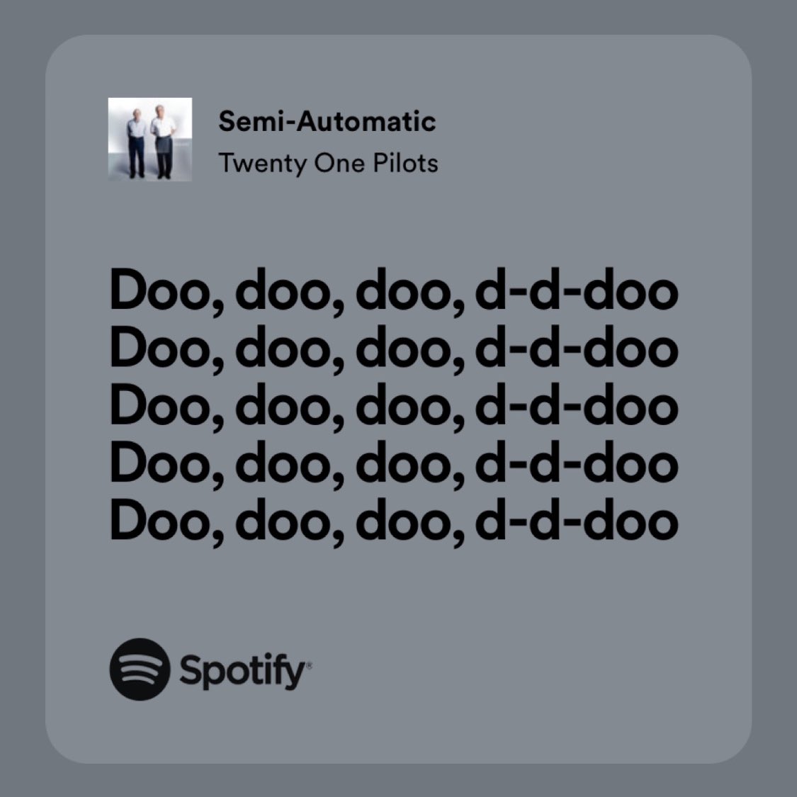 Twenty One Pilots Semi Automatic