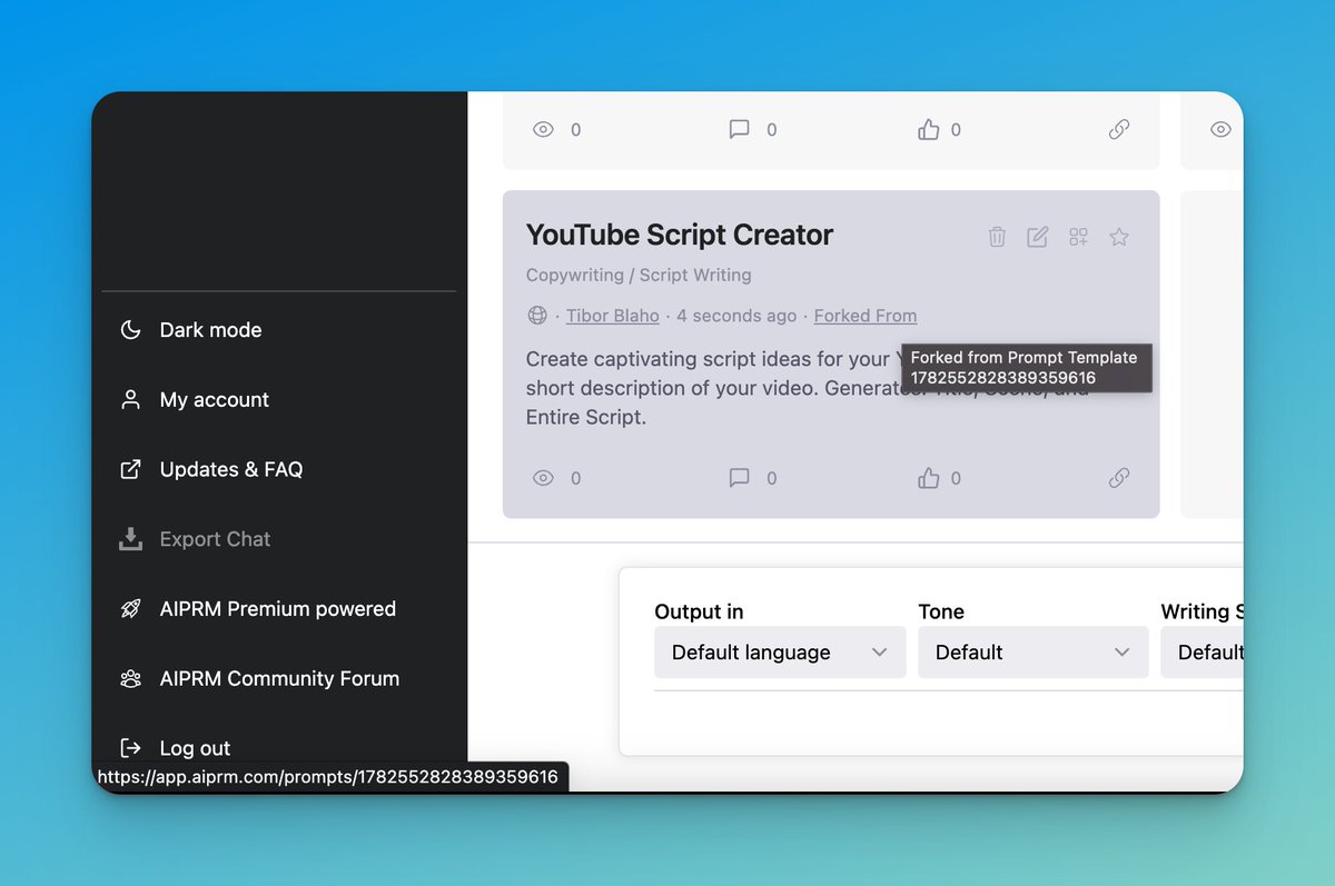 AIPRM Corp on Twitter: "👥 Forking a Prompt lets you modify someone else's work without affecting ...