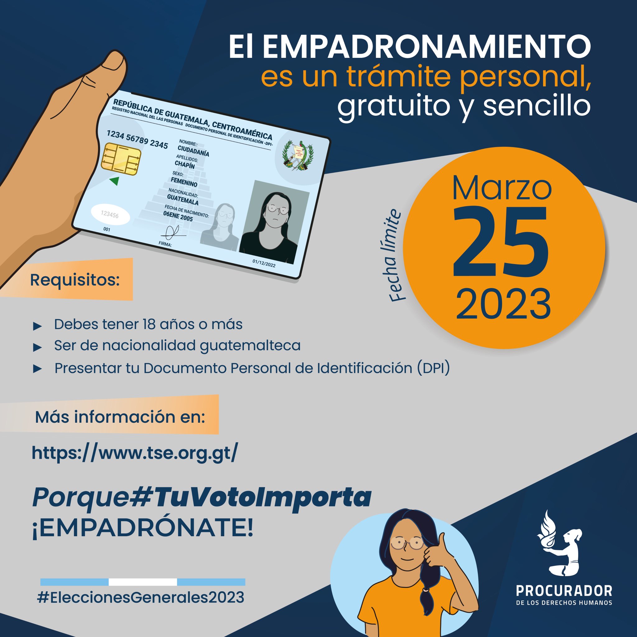 PDH Guatemala on Twitter: "En las #EleccionesGT2023 @PDHgt te recuerda que votar es nuestro ...