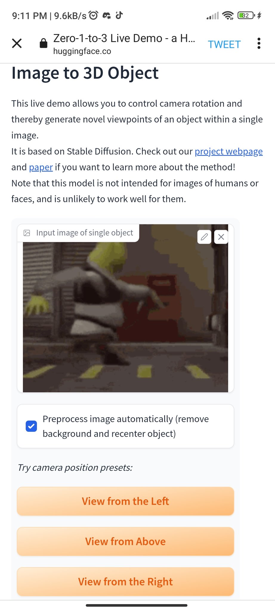 AK on Twitter: "Zero-1-to-3: Zero-shot One Image to 3D Object @Gradio demo is out on ...