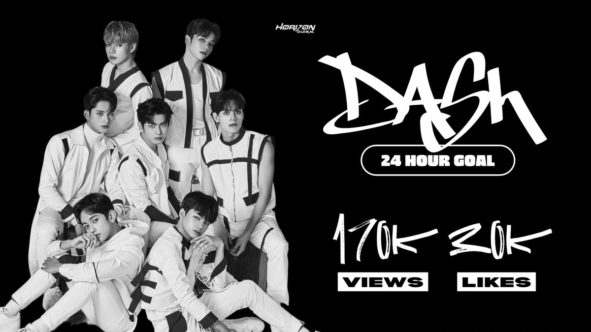 HORI7ON GLOBAL 🏁 on Twitter: "[📣] HORI7ON 'DASH' Music Video 24-hour goal on YouTube 🏁 HORI7ON ...
