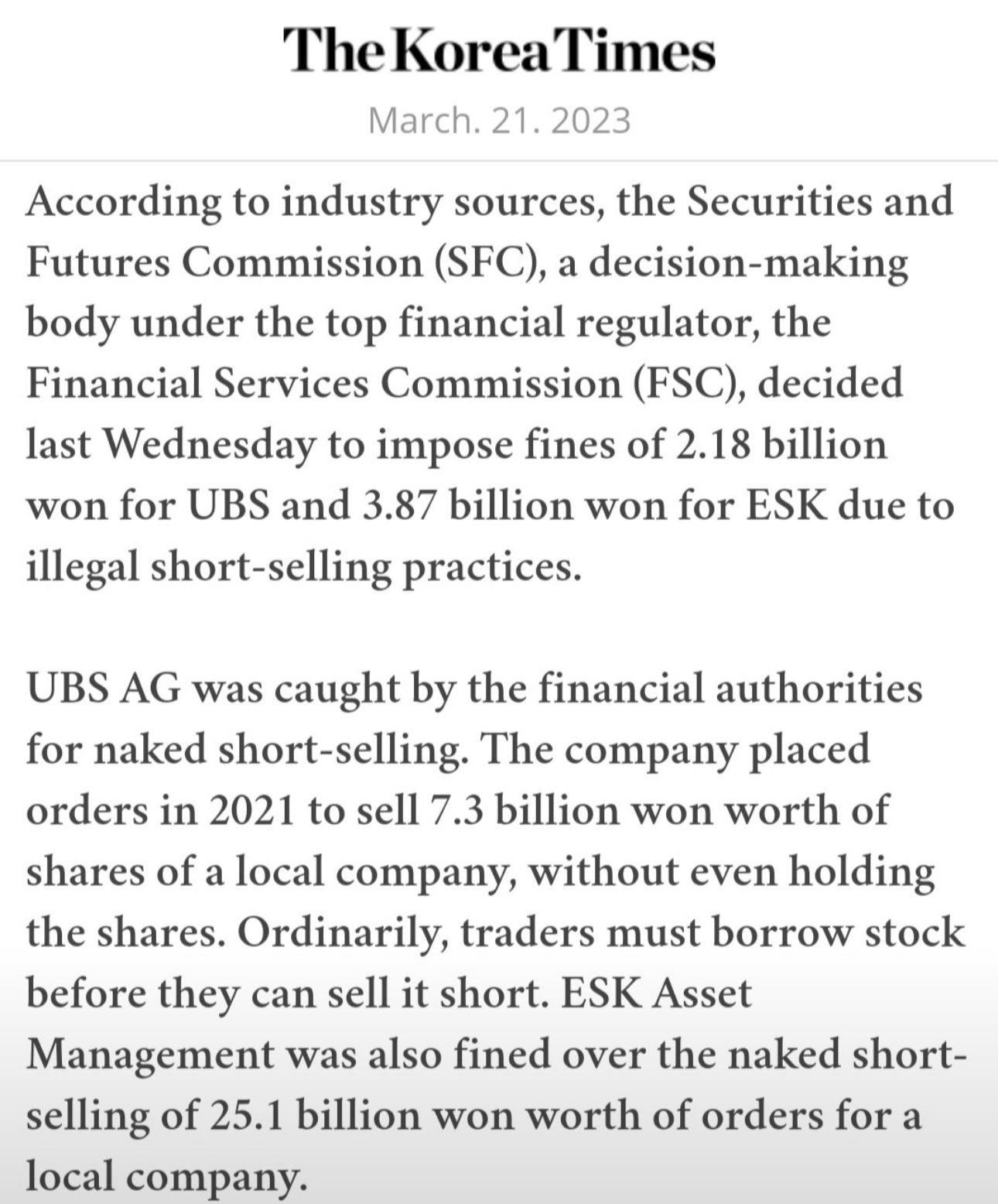 Roger James Hamilton on Twitter: "On the same day #UBS buys #CreditSuisse on cents to the dollar ...