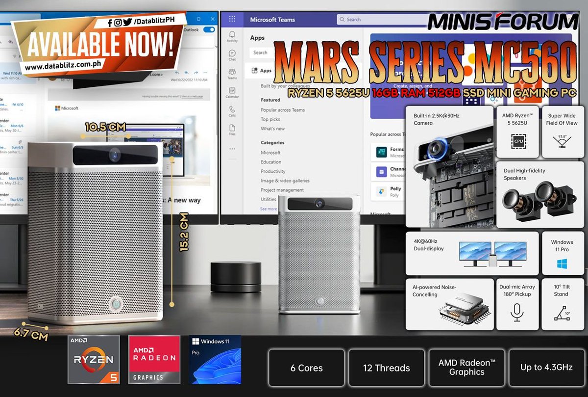 DataBlitz on Twitter: "ULTIMATE GAMING SUPREMACY. Minisforum Mars series MC560 Ryzen 5 5625U ...
