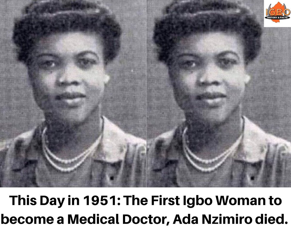 Igbo History And Facts On Twitter Today In History Ada Nzimiro Died