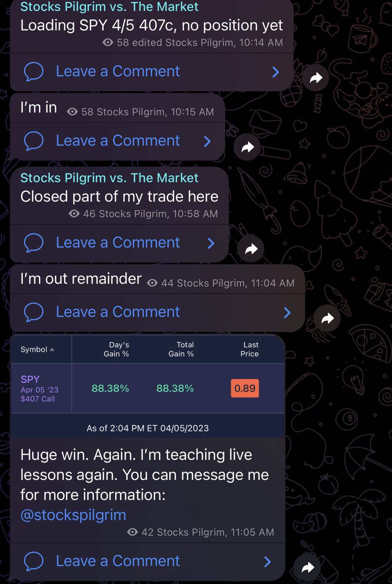Stocks Pilgrim on Twitter: "Here’s today’s trade, and I streamed it live. $SPY"