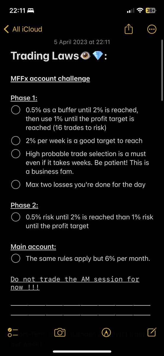 My Personal ICT Trading Laws Hood Style 💎 (updated version) - Thread from 💎Bambz💎 @traderb_fx ...