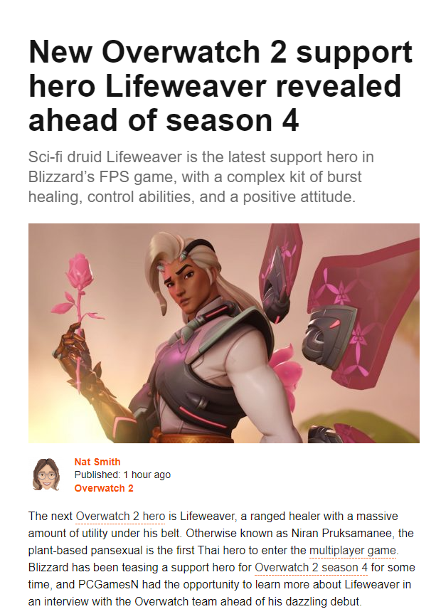 wOngtonfui on Twitter: "The new support Lifeweaver's kit was leaked in a PCGamesn article that ...