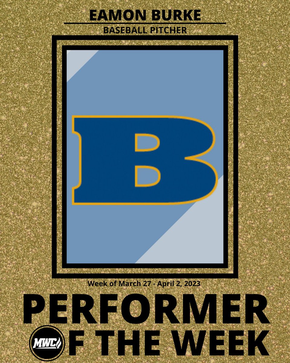 Midwest Conference on Twitter: "MWC Baseball Pitcher of the Week: Eamon Burke, Beloit College ...
