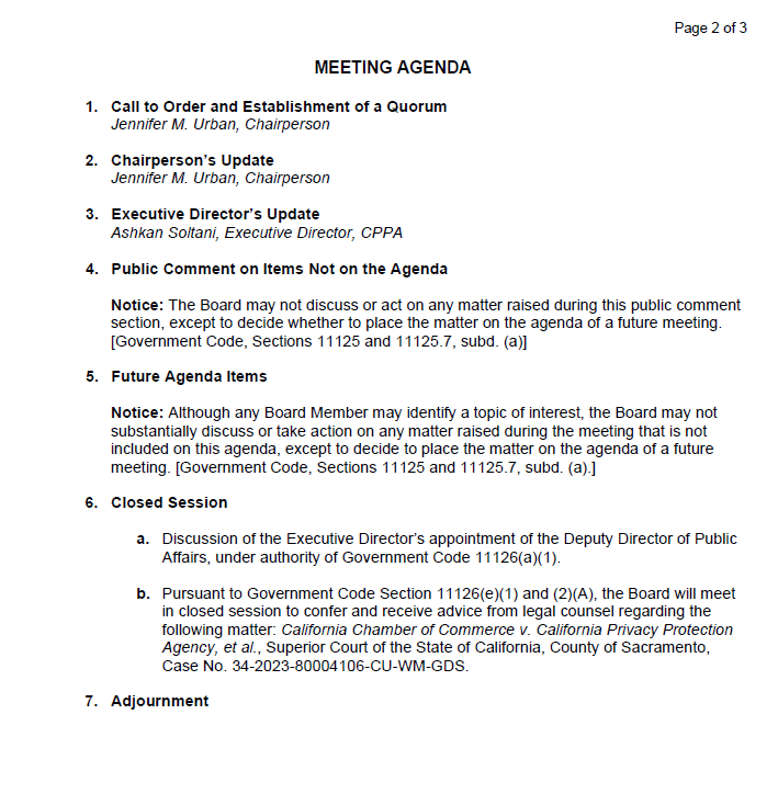 IAPP Daily Dashboard on Twitter: "RT @CalPrivacy: The CPPA Board ("Board") will be holding a ...