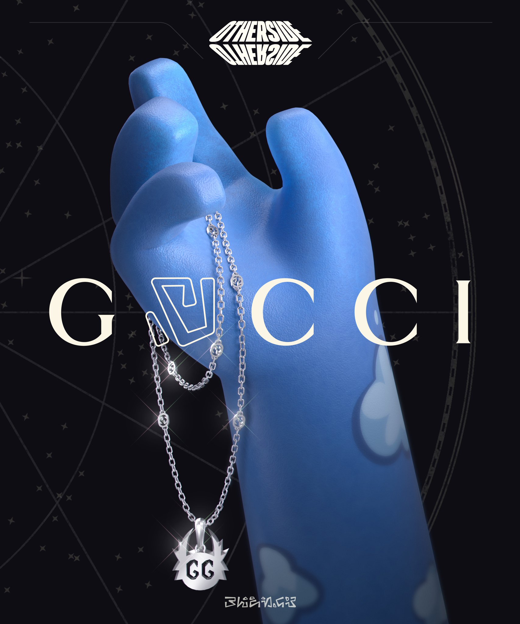 Blue Gucci Background
