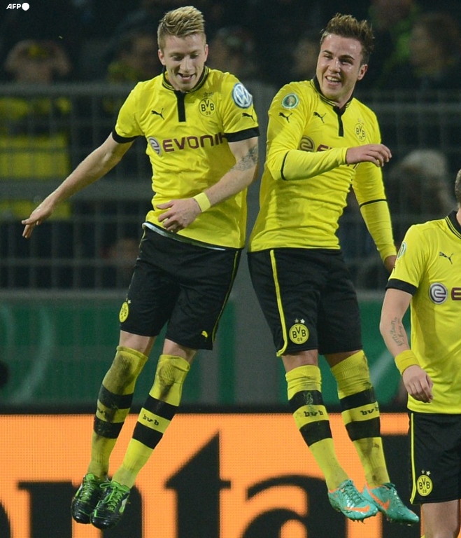 Marco Reus And Mario Gotze Celebration