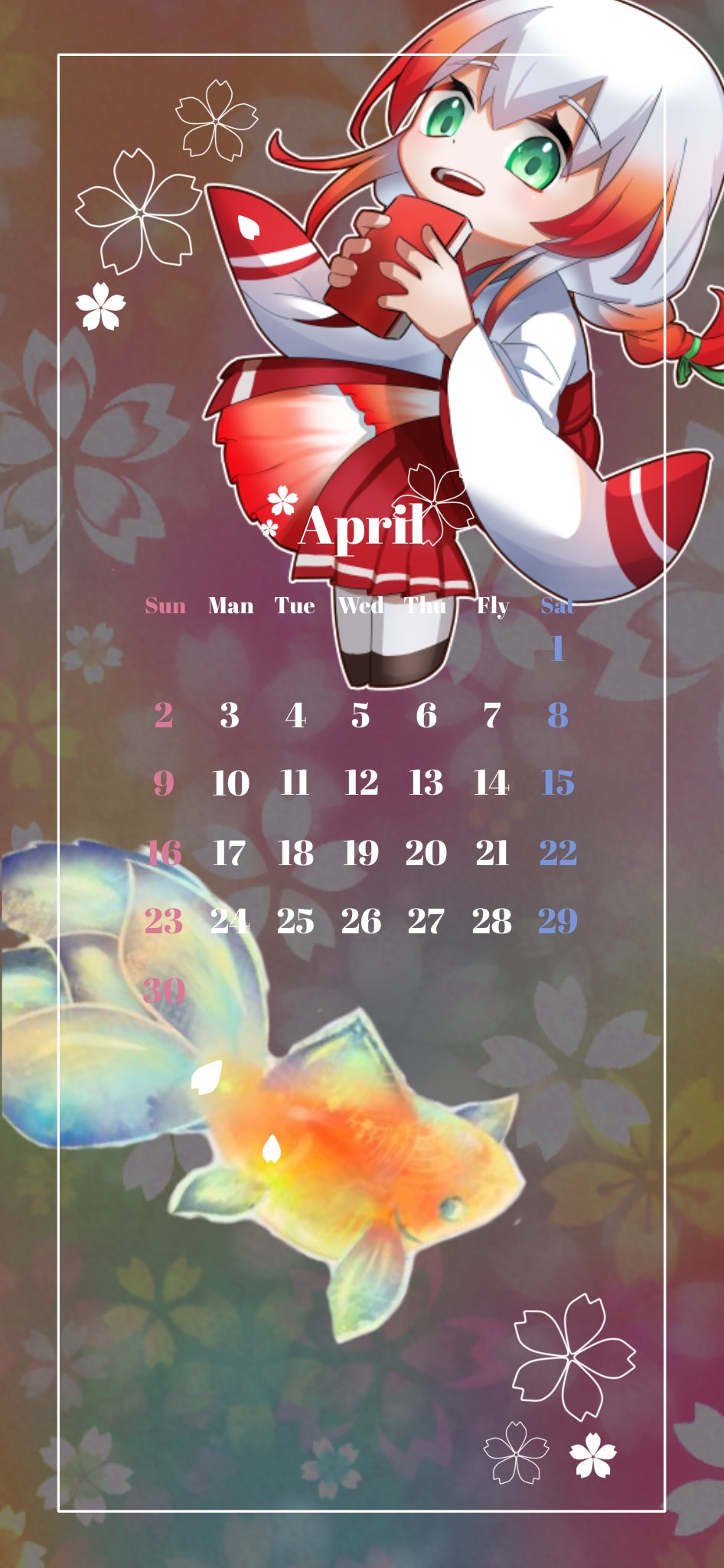 奇譚つむぐ🎏📚ゆるゆる物語系Vtuber(TRPG＆雑談メイン) on Twitter: "おはむぐっ！ ちょっと出遅れたけど4月のカレンダー作成(ﾉ)･ω･(ヾ) 良かったら画面につむぐ ...