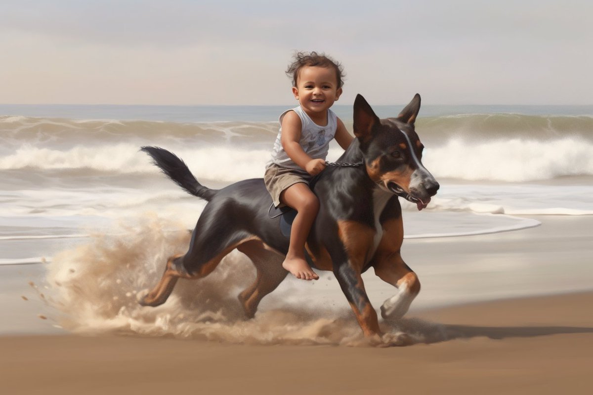 Digital and AI Art on Twitter: "Young Kids riding dogs! Full collection here: https://youtu.be ...