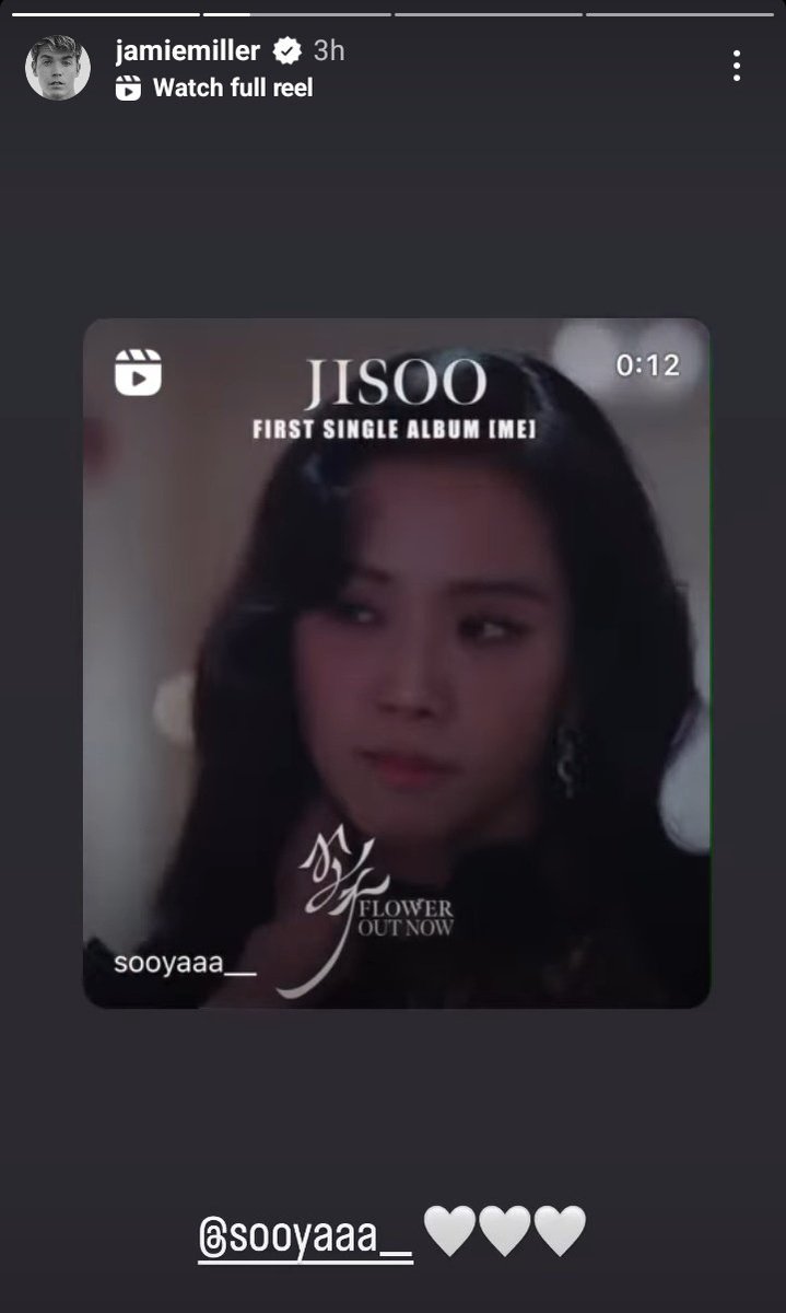Kim Jisoo Global🌹 on Twitter: "Singer Jamie Miller (Snowdrop OST 'Wishes') supporting Jisoo's ...