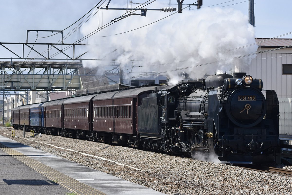 青いペンギン🐧 on Twitter: "試8733レ D51 498 上越線試運転 D51 498+旧客6両 配9744レ ツガルツナガル号 客車返却回送 EF81 136+12系5両 @井野"
