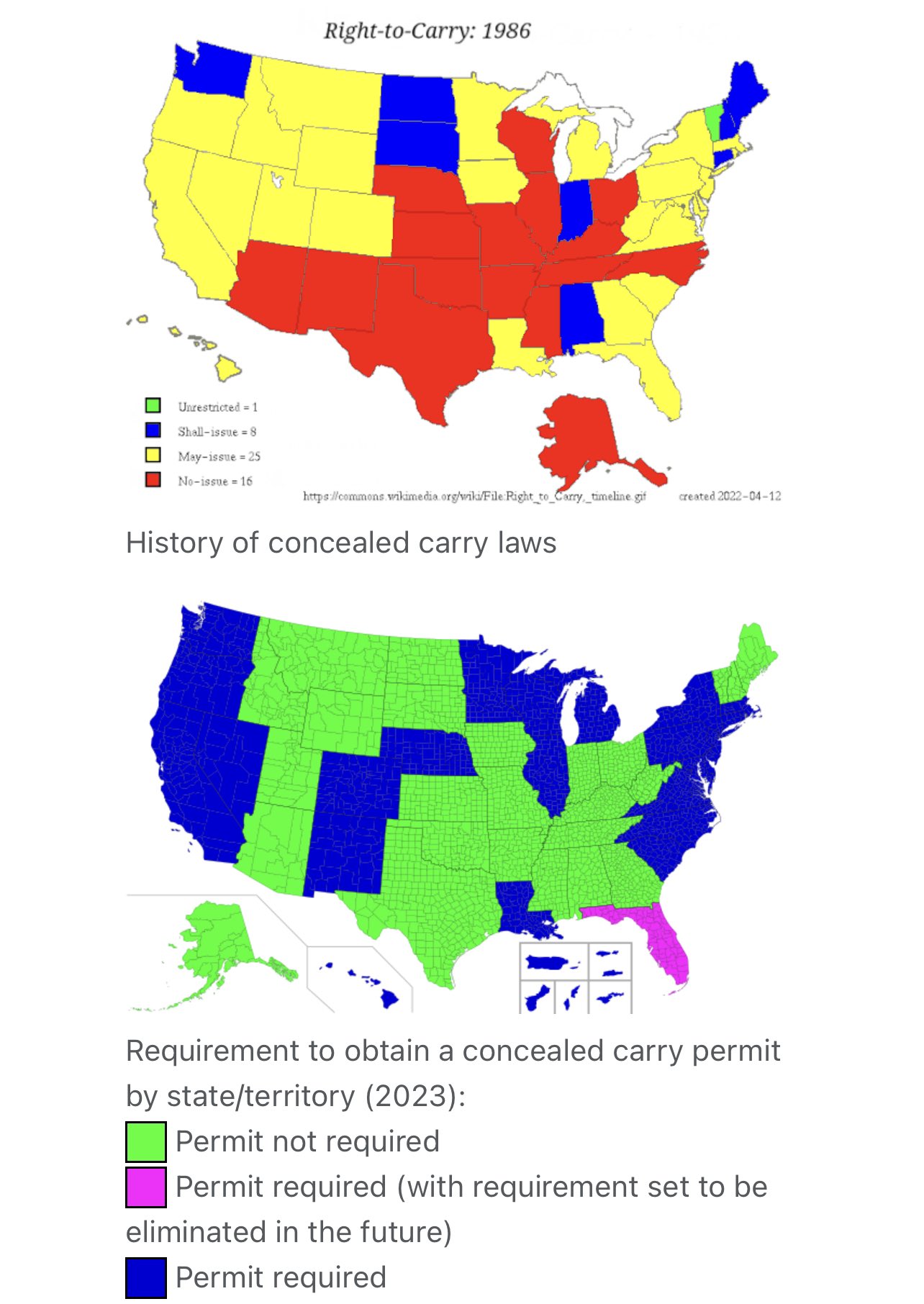 Right To Carry States Map