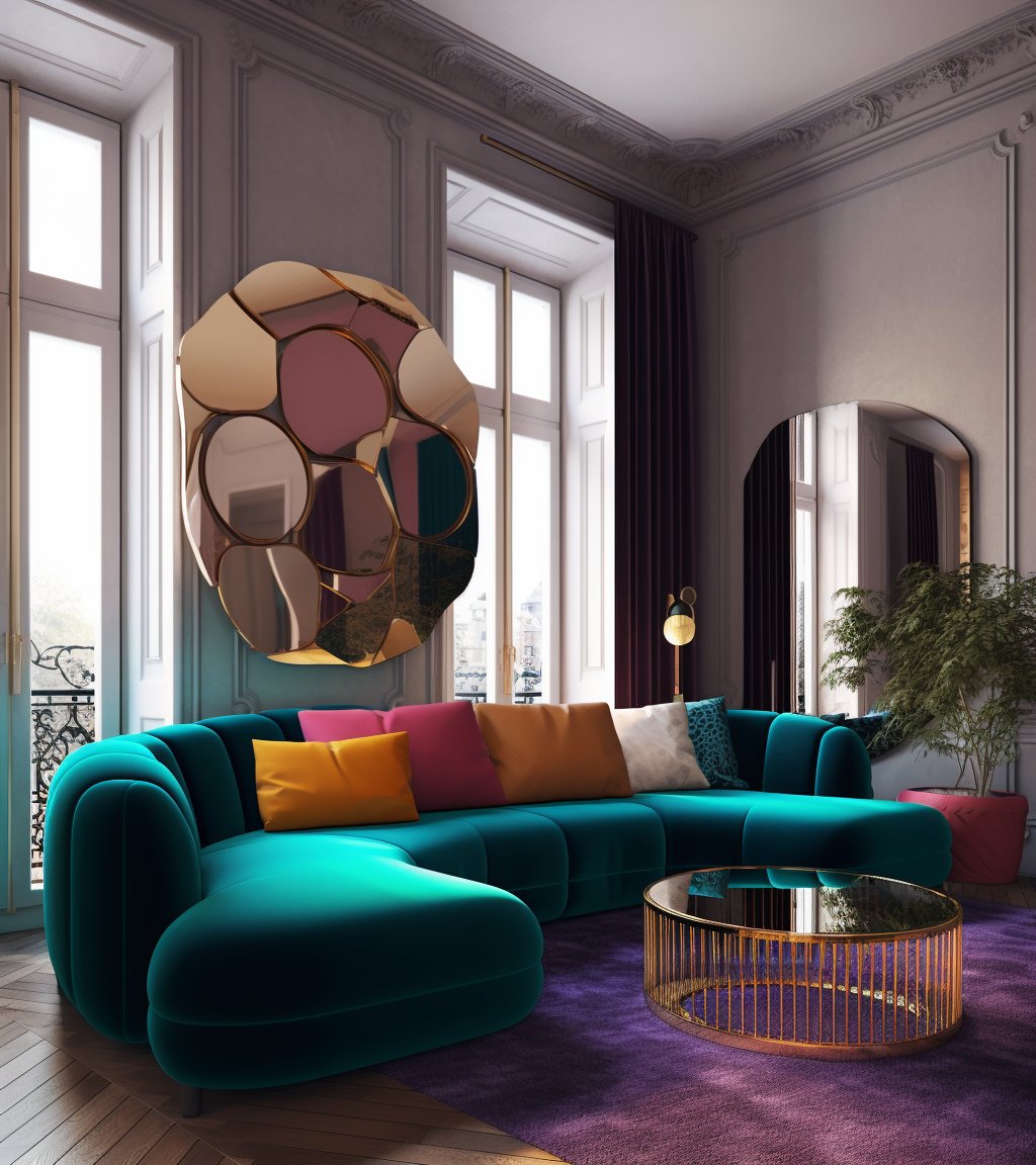 Colorful Art Deco Interior: Can't wait to see the first furniture ...