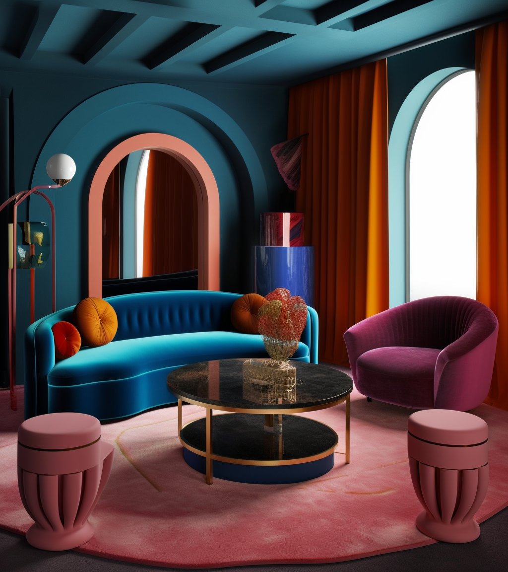 Colorful Art Deco Interior: Can't wait to see the first furniture ...