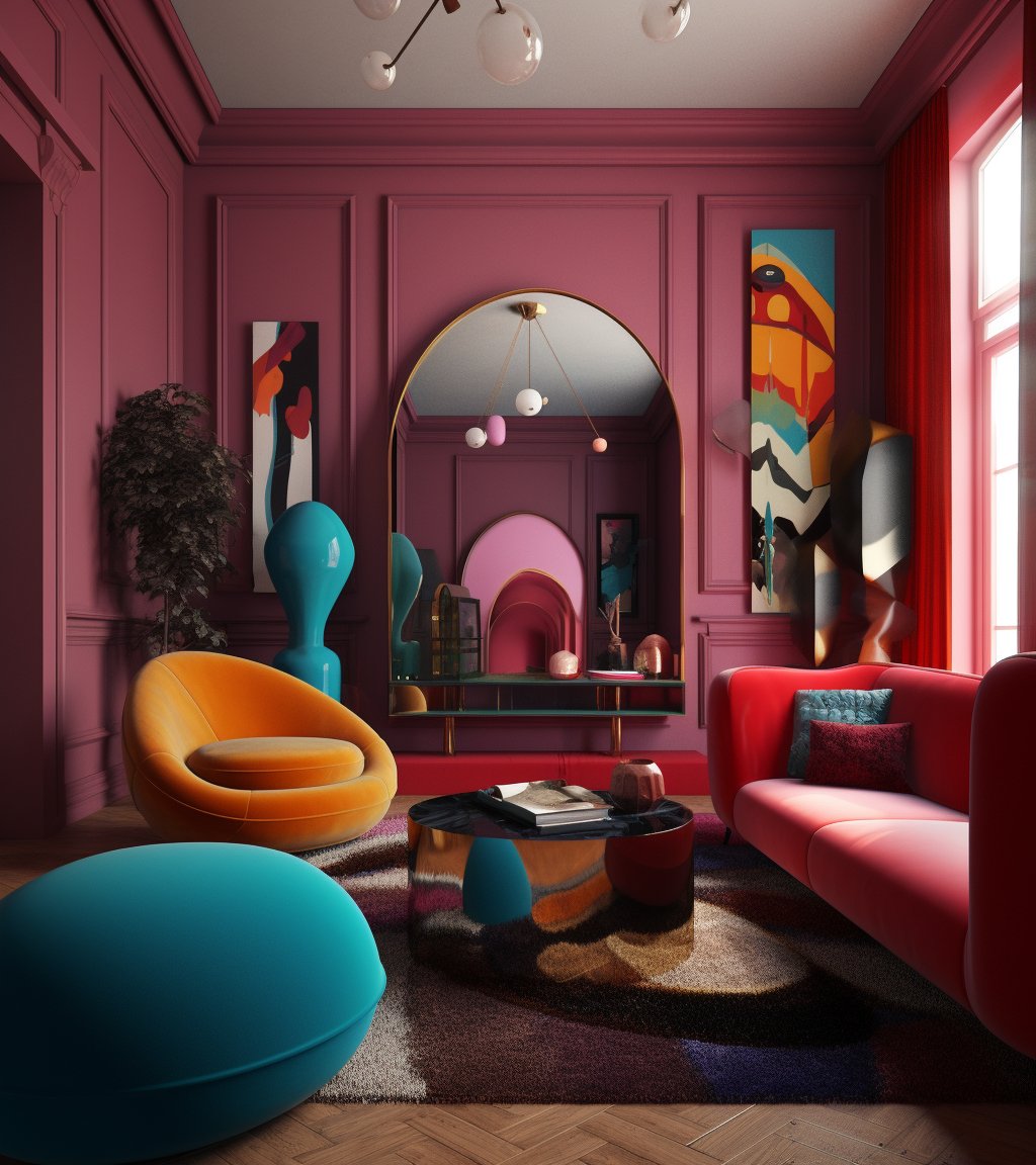 Colorful Art Deco Interior: Can't wait to see the first furniture ...