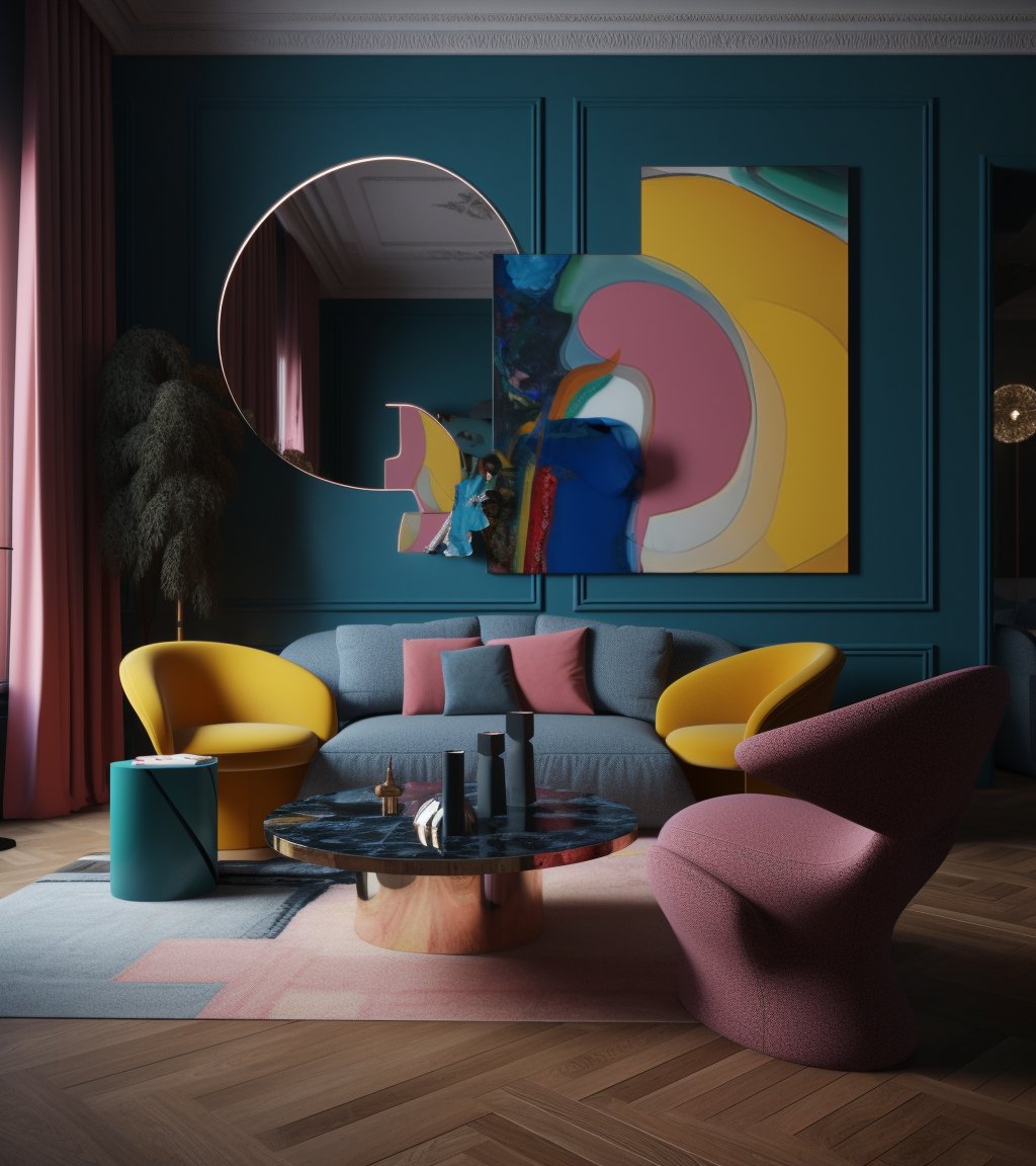 Colorful Art Deco Interior: Can't wait to see the first furniture ...