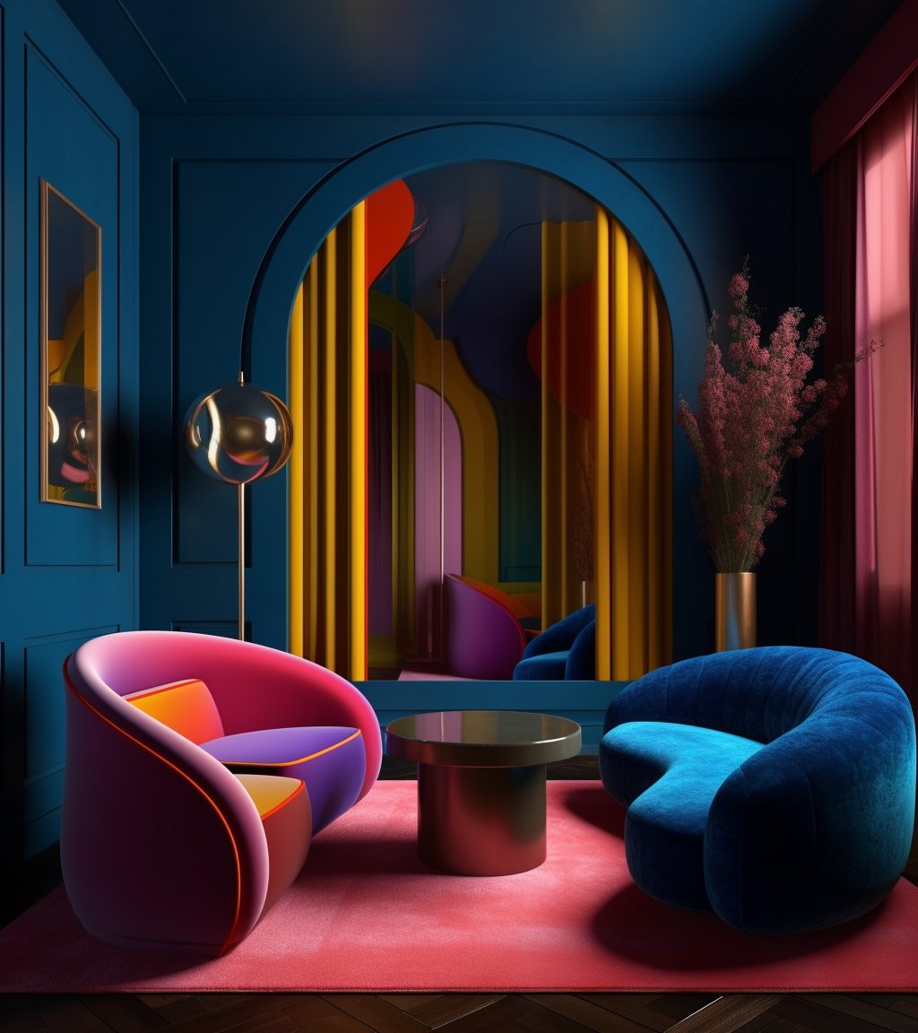 Colorful Art Deco Interior: Can't wait to see the first furniture ...